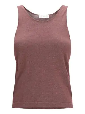 Brunello Cucinelli Scoop Neck Sleeveless Tank Top - Red