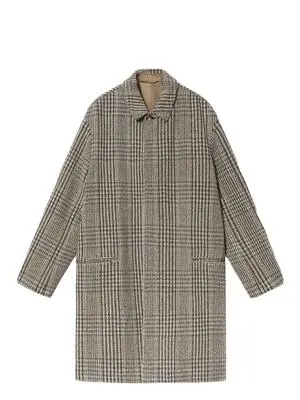 Isabel Marant Étoile Franco Coat In Checked Wool Blend - Beige