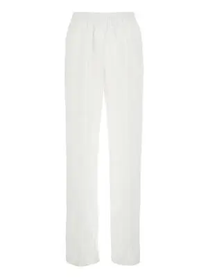 Eleventy Elastic Waist Relaxed Fit Pants - White