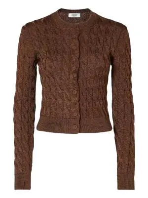 Fendi Viscose Cardigan - Brown