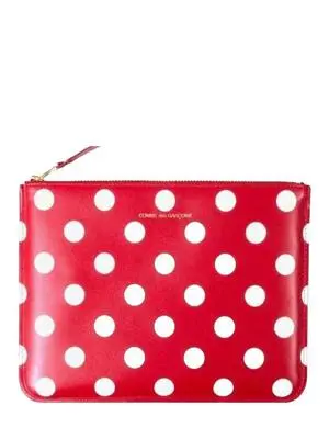 Comme Des Garçons Polka Dot Clutch Bag - Red