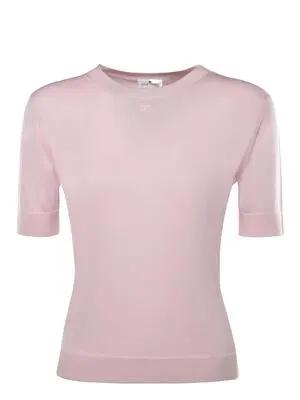 COURREGES Short-sleeved Sweater - Pink