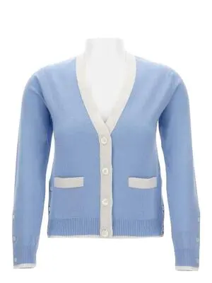 Thom Browne Cashmere Cardigan - Sky-blue