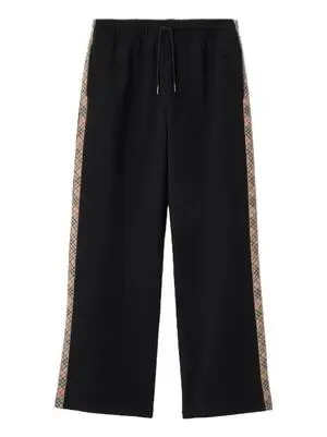 Burberry Drawstring Track Pants With Equestrian Knight Design - Black