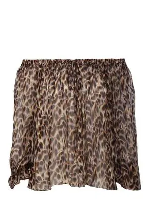 Isabel Marant Étoile Off-shoulder Leopard Print Blouse - Multicolor