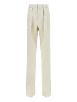 TOM FORD Pleated Straight-leg Trousers - Beige