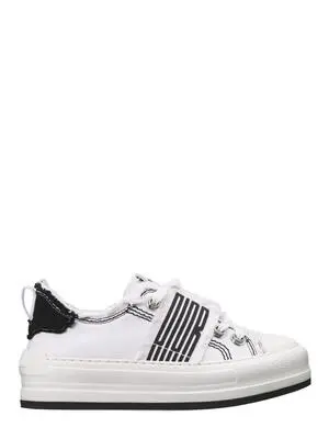 Dior Walk'n' Platform Sneaker With Diorgraphique Logo - White/black
