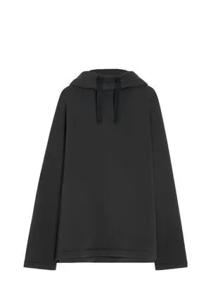 LEMAIRE Long-sleeved Hooded Sweatshirt - Black