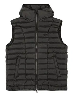 DIESEL® W-temple Puffer Gilet - Black