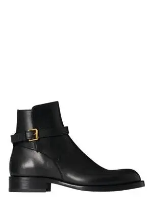 THE ROW The Row Nobilis Buckle Leather Ankle Boots