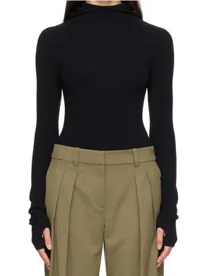 THE FRANKIE SHOP Knitted Hoodie - Black