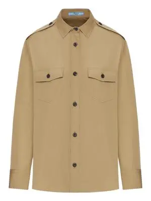 Prada Long-sleeved Button-up Shirt - Nude