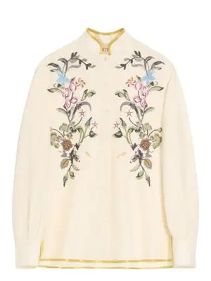 Valentino Garavani Floral Embroidered Shirt - White
