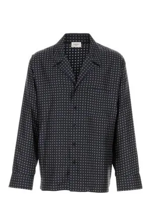 Saint Laurent All-over Patterned Button-up Shirt - Black