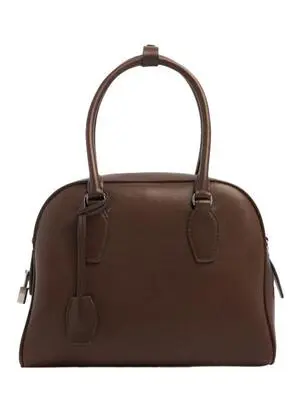 THE ROW The Row India 10 Saddle Leather Top Handle Bag Red