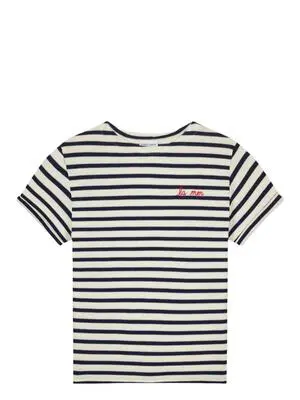 MAISON LABICHE Maison Labiche Striped Embroidered T-shirt