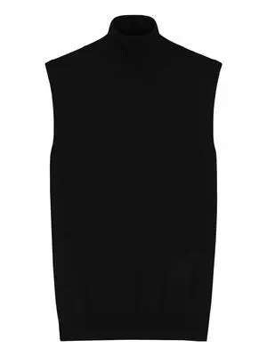 Sportmax Sleeveless Turtleneck Fine Wool Jumper - Black