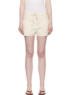 RAG  BONE Rag & Bone Drawstring Shorts - Ecru
