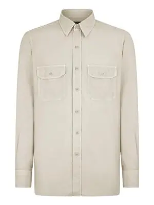 TOM FORD Tom Ford Flap Pocket Long-Sleeved Shirt White