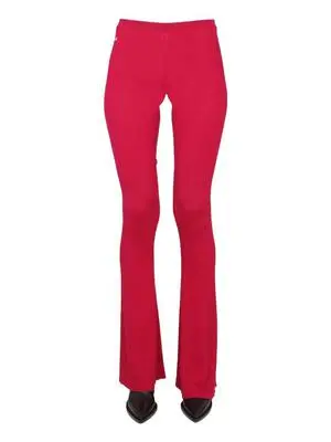Dsquared2 Dsquared2 Ribbed Knit Fla Trousers Red