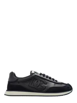 Dolce & Gabbana Logo Patch Cushion Sneakers - Navy Blue
