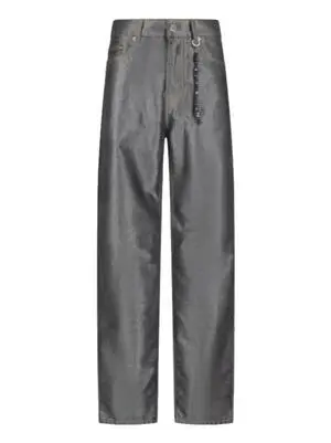 DARKPARK Chain Detail Wide-leg Pants - Gray