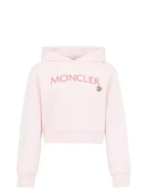 Moncler Embroidered Logo Hoodie - Pink