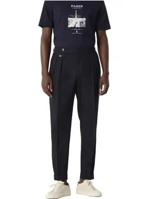 Brunello Cucinelli Pleat Chino Trousers - Navy Blue