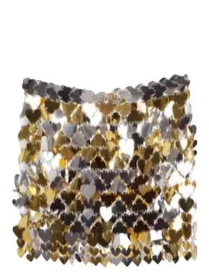 Rabanne Heart Sequin Mini Skirt - Multicolor