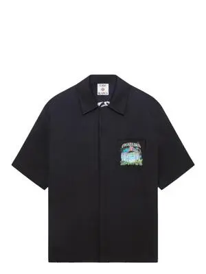 Casablanca Short-sleeved Straight-hem Shirt - Black