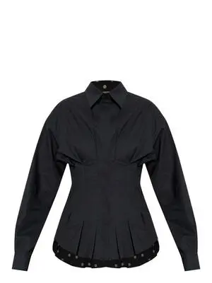 Moschino Long Sleeve Shirt With Polka Dot Detail - Black