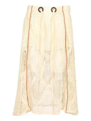 DURAZZI MILANO A-line Midi Skirt - Nude