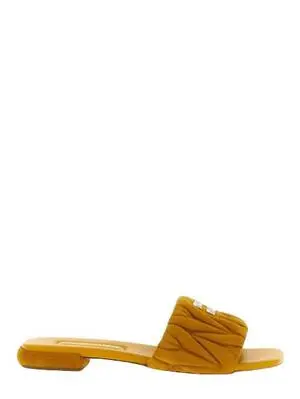 Miu Miu Open-toe Slip-on Sandals - Brown