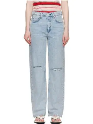 RAG  BONE Rag & Bone High-rise Straight-leg Jeans With Embroidered Logo - Calhe
