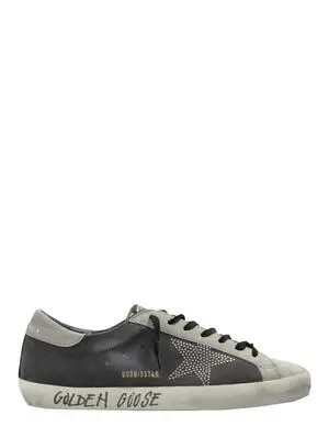 GOLDEN GOOSE Golden Goose Deluxe Brand Super Star Embellished Low Top Sneakers Black