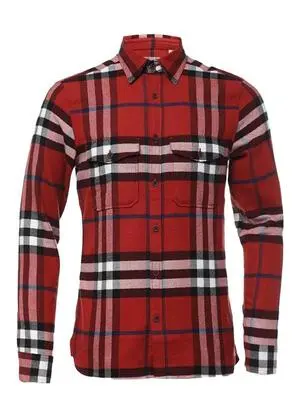 Burberry Plaid Shirt - Brown