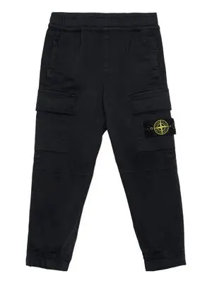 Stone Island Compass-badge Tapered Cargo Trousers - Blue