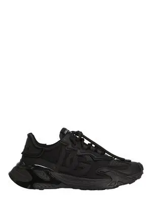 Dolce & Gabbana Dg Logo Patch Low-top Sneakers - Black