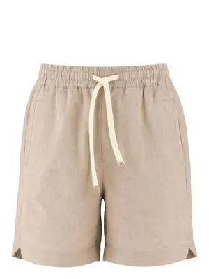 Eleventy Eleventy Elastic Waist Bermuda Shorts Nude