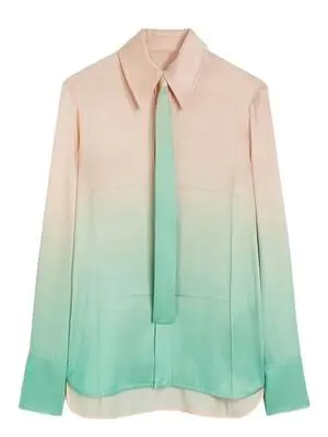 JIL SANDER Wide Pointed Collar Shirt With Tie Detail - Peony