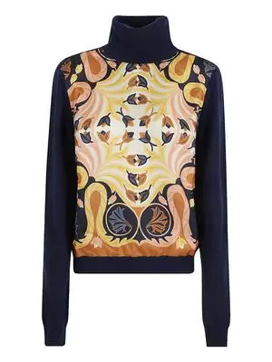Etro Turtleneck Ribbed Jumper - Black