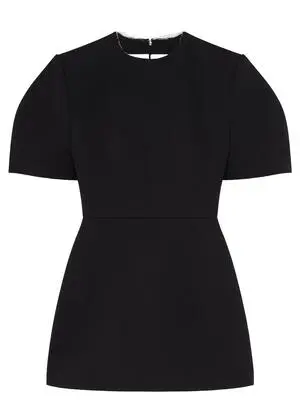 Givenchy Cocoon Mini Dress In Wool - Black