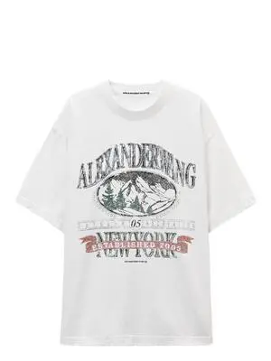 Alexander Wang Sunfade-effect Wash Jersey Tee - White