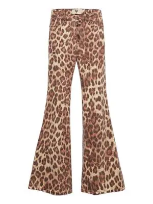 ANIYE BY Animal Print Jeans - Brown