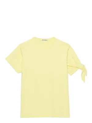 J.W.ANDERSON Short Sleeve T-shirt With Knotted Sleeves - Yellow