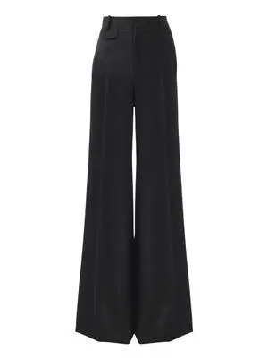 Chloé Pleated Wide-leg Trousers - Black