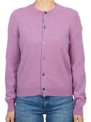 Comme Des Garçons Long-sleeved Knitwear - Purple
