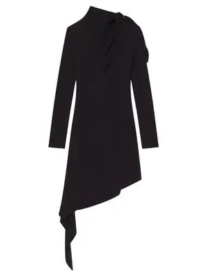 COURREGES Asymmetrical Wrap Dress - Black