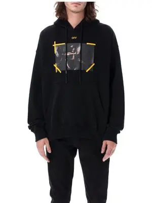 Off-White Arrows Caravaggio Print" Hoodie - Black