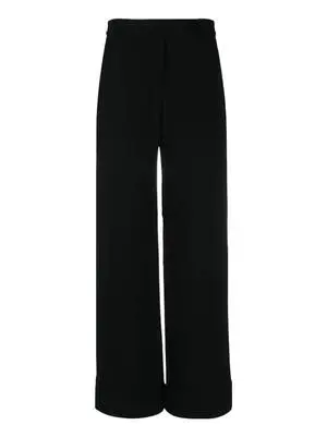 Acne Studios Turn-up Wide-leg Trousers - Black